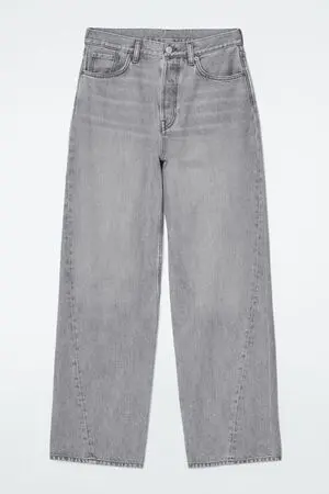Cos Facade Straight-leg Jeans - Grey