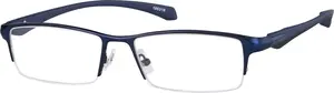 Zenni Rectangle Half-rim Eyeglasses - Blue