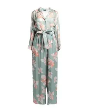 Emporio Armani Silk-polyester Chiffon Jumpsuit - Green