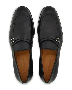 FERRAGAMO Leather Loafers - Black