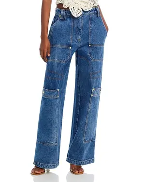 Cult Gaia Wynn High Rise Wide Leg Jeans
