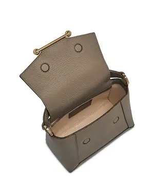 Strathberry Mosaic Nano Leather Top Handle Bag - Taupe