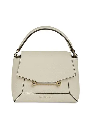 Strathberry Mosaic Nano Leather Top Handle Bag Vanilla