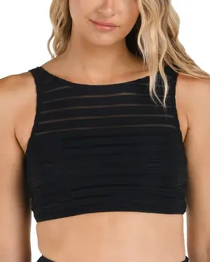 La Blanca High Neck Bikini Top - Black
