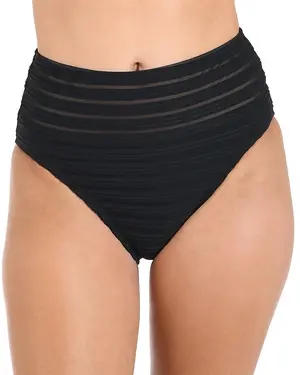 La Blanca High Waisted Bikini Bottom Black