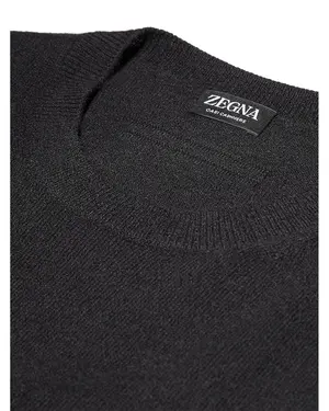 Zegna Oasi Cashmere Crewneck Sweater - Black