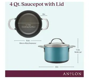ANOLON Achieve Nonstick 4-quart Covered Saucepo