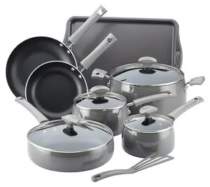 RACHAEL RAY Cityscapes Nonstick Cookware Set, G Ray, 12pc - One-color