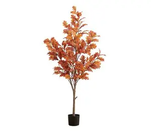 NEARLY NATURAL 5-ft Autumn Oak Artificial Fall Ree - One-color