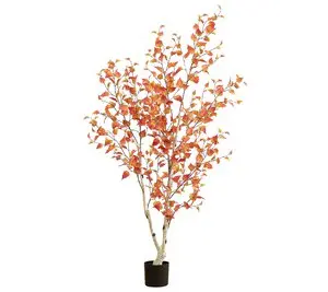 NEARLY NATURAL 6-ft Autumn Birch Artificial Fal L Tree - One-color