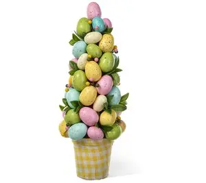 GLITZHOME 16' Easter Egg Table Top Tree - One-color