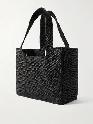 Loewe Medium Logo-embroidered Raffia Tote Bag