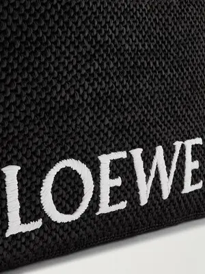 Loewe Medium Logo-embroidered Raffia Tote Bag