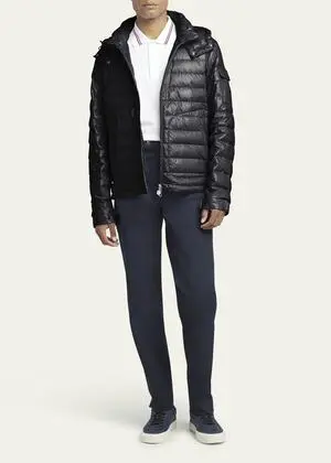 Moncler Lauros Quilted Hooded Down Jacket - Black