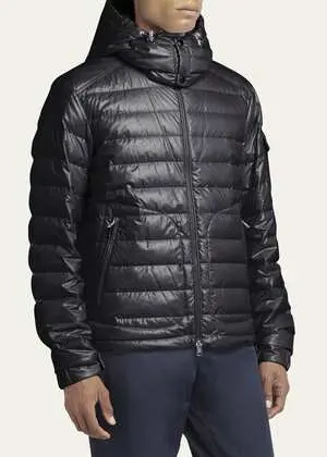 Moncler Lauros Quilted Hooded Down Jacket - Black