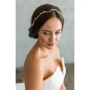 Brides & Hairpins India Halo & Sash - Silver