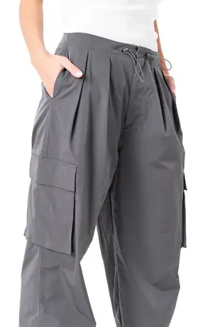 GREY LAB Pleated Low Rise Cargo Pants - Grey