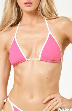 L*Space Triangle Bikini Top - Bubblegum/cream