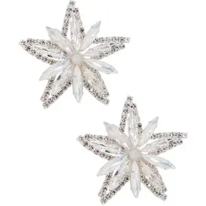 Brides & Hairpins Sena Set Of 2 Hair Clips - Silver