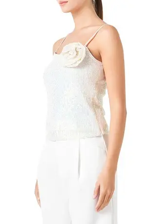 Endless Rose Sequin Rosette Camisole