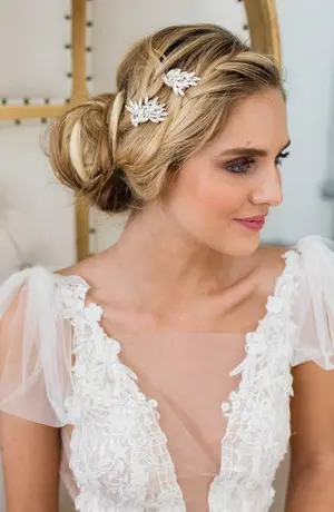 Brides & Hairpins Guilia Set Of 2 Hair Clips - Silver