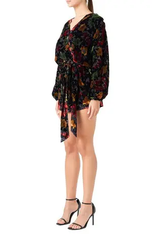 Endless Rose Burnout Velvet Floral Romper