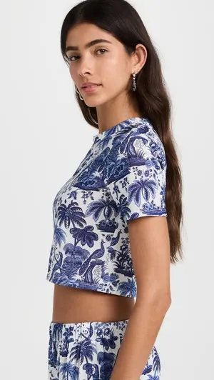 Staud Fernanda Toile Print Top