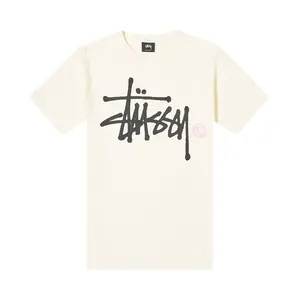 StÜssy Basic Logo Pigment Dyed Tee 'natural - Tan