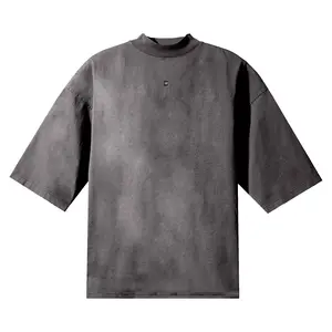 Yeezy Engineered Balenciaga Logo 3/4 Sleeve Tee 'dark