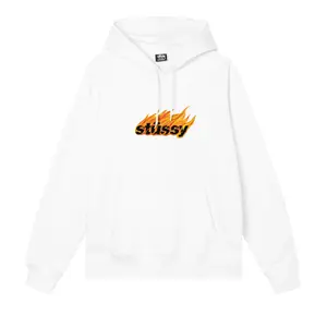 StÜssy Flames Hood - White