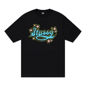 StÜssy Star Script Tee - Black