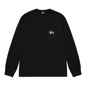 StÜssy Basic Pigment Dyed Long-sleeve Tee - Black
