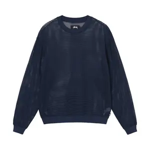 StÜssy Cotton Mesh Long-sleeve Crew - Blue