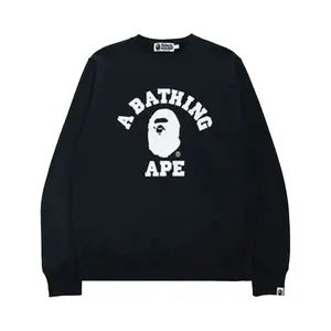 A BATHING APE College Crewneck - Black