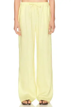 AEXAE Linen Drawstring Trouser - Butter Yellow