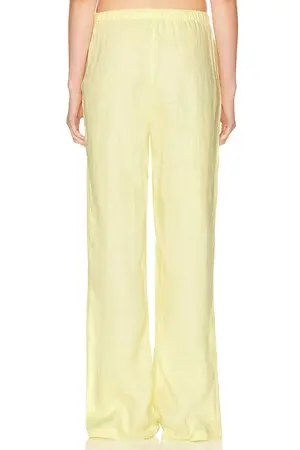 AEXAE Linen Drawstring Trouser - Butter Yellow