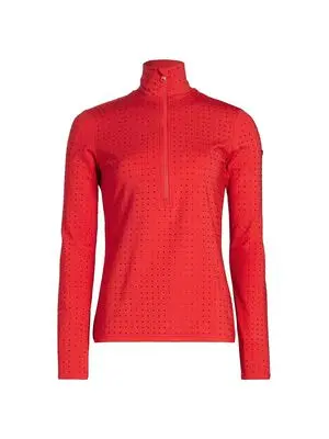Goldbergh Spark Stretch Interlock Ski Pullover Top Flame
