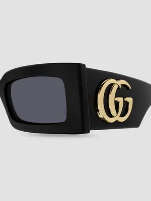 Gucci Generation 53mm Rectangular Sunglasses - Black