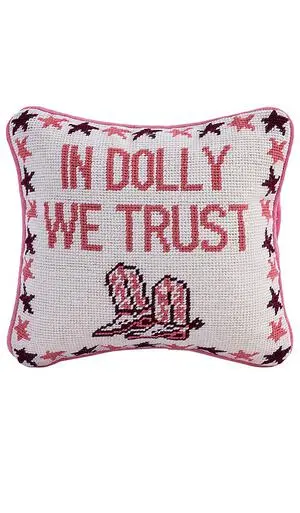 FURBISH Trust Dolly Needlepoint Pillow In Pink - N,a