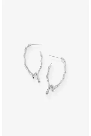 SOKO Tiriko Midi Drip Hoop Earrings - Silver