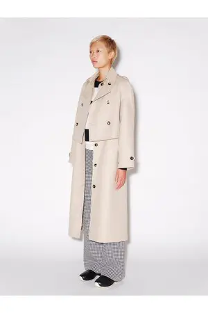 Rosetta Getty Double Layer Trench Coat