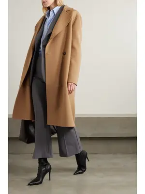 Stella McCartney Iconic Double-breasted Wool Coat - Brown