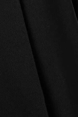 Khaite Ashford Pleated Wool-blend Twill Tapered Pants - Black