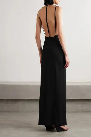 Khaite Teri Open-back Maxi Dress - Black