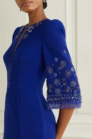 Jenny Packham Sandrine Embellished Cady Gown