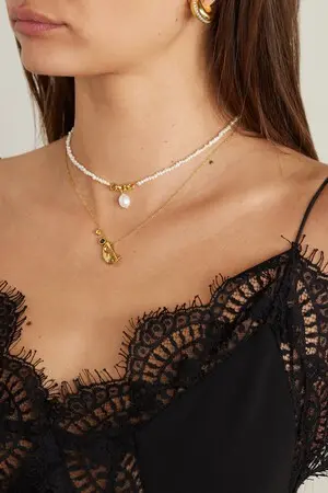 Pacharee Prado Gold Vermeil Pearl Necklace