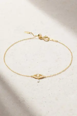 PERSEE Evil Eye Diamond Bracelet - Gold