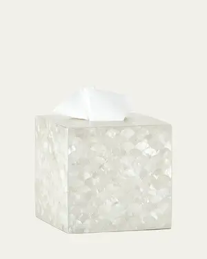 LABRAZEL Poisson Tissue Box Cover - Oyster White