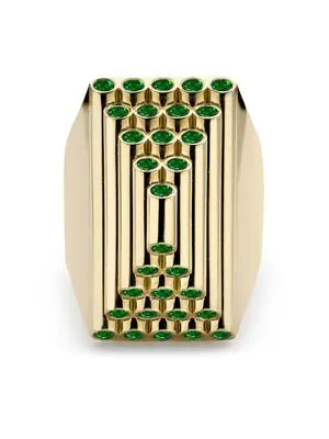 PRAGNELL 18kt Yellow Emerald Cocktail Ring