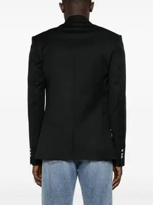 Balmain Button-embellished Wool Blazer - Black
